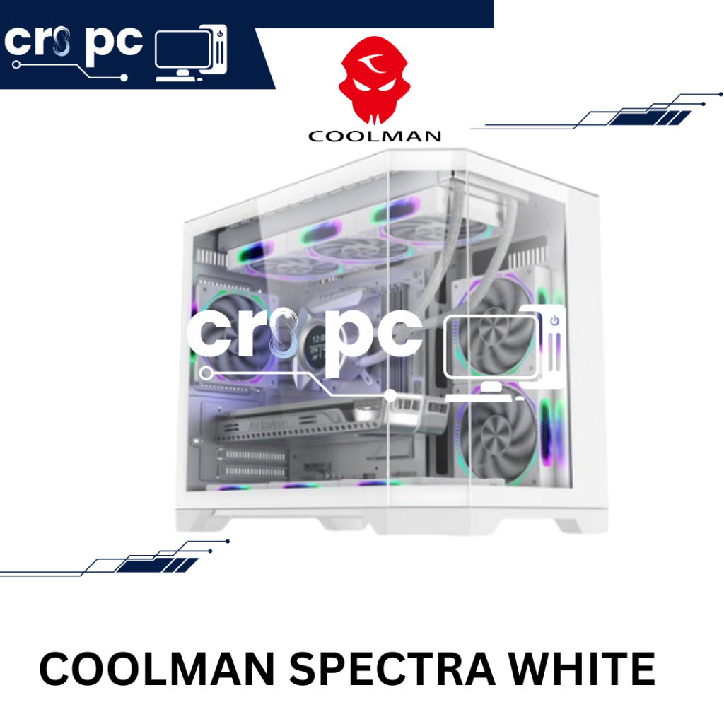 COOLMAN SPECTRA WHITE MATX ,MITX DUAL CHAMBER TEMPERED GLASS | Shopee Philippines