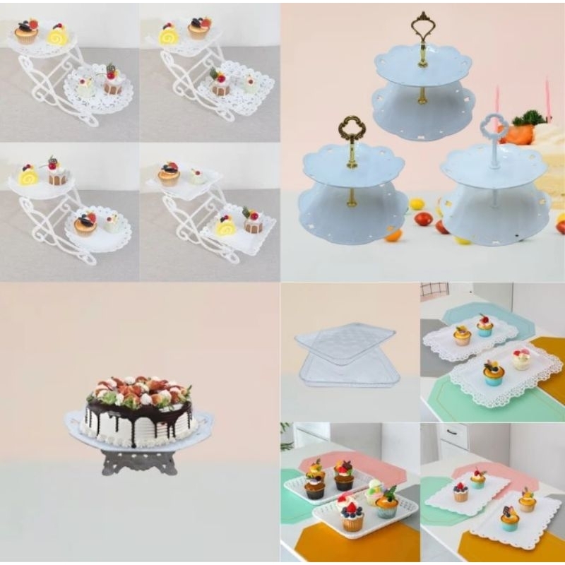 2/3 Layer Plate Fruit Dessert Display Stand Birthday Party Dessert ...