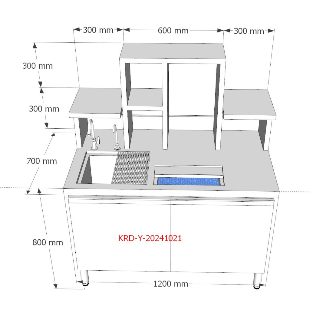 Water Bar Counter 1.2m 1.5m 1.8m with Chiller Single Sink | Shopee ...