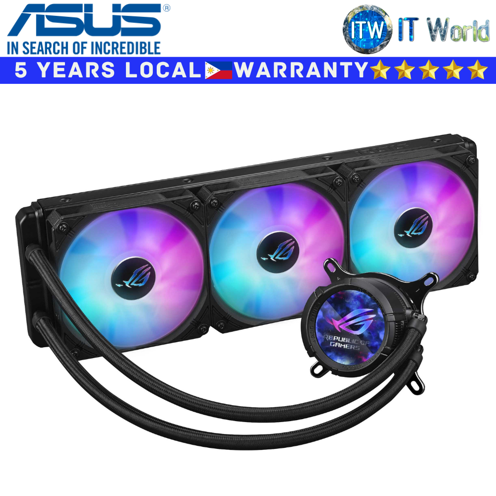 ASUS CPU Cooler Fan ROG Strix LC III 360 ARGB LCD Black Liquid Cooling ...
