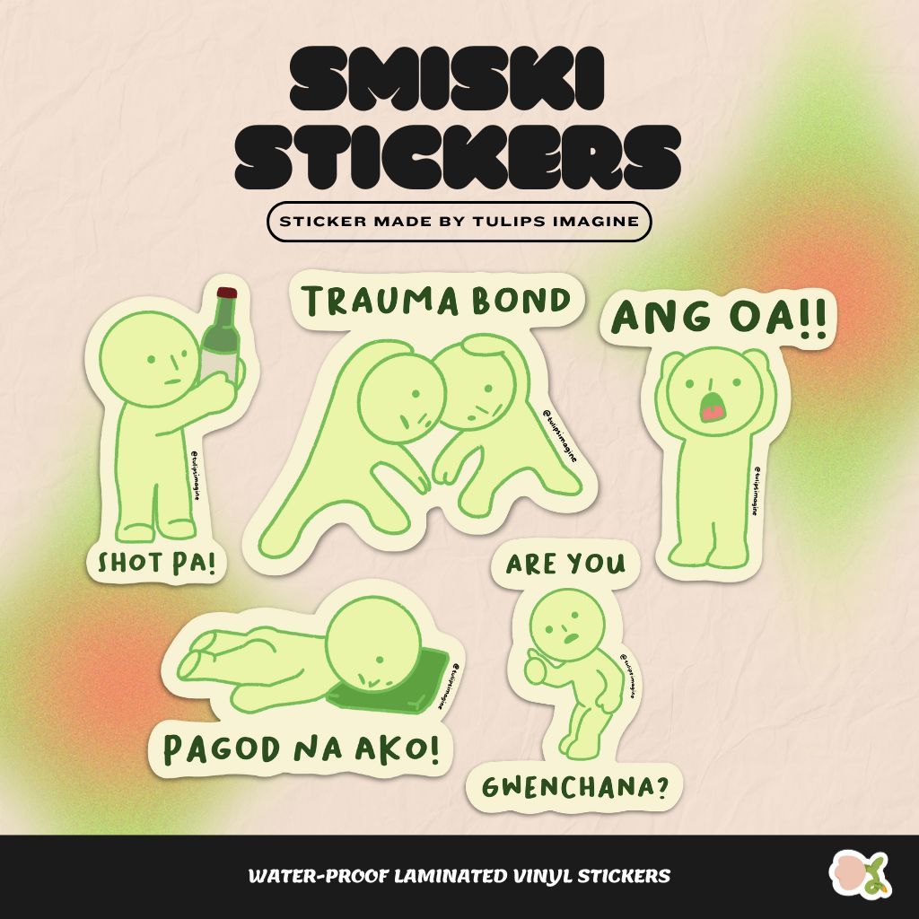 SMISKI STICKERS | for Laptop, Notebook, Flask | Shopee Philippines