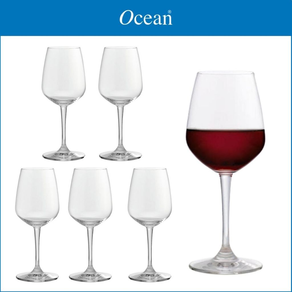 Ocean Glass Lexington Water Goblet Drinking Glass 370 mL (SET OF 6 ...