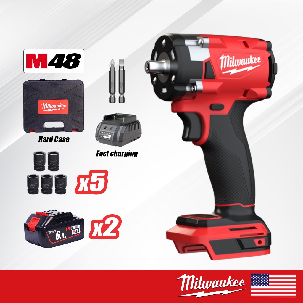 Milwaukee 48v FIW212 Brushless Cordless Impact Wrench | Shopee Philippines