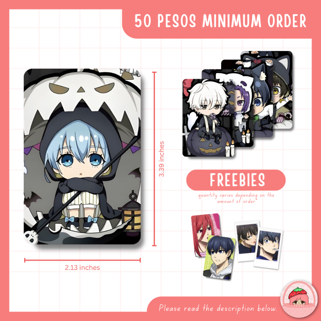 BLUE LOCK CHIBI HALLOWEEN ANIME PC PHOTOCARD UNOFFICIAL FANMADE PRINT ...