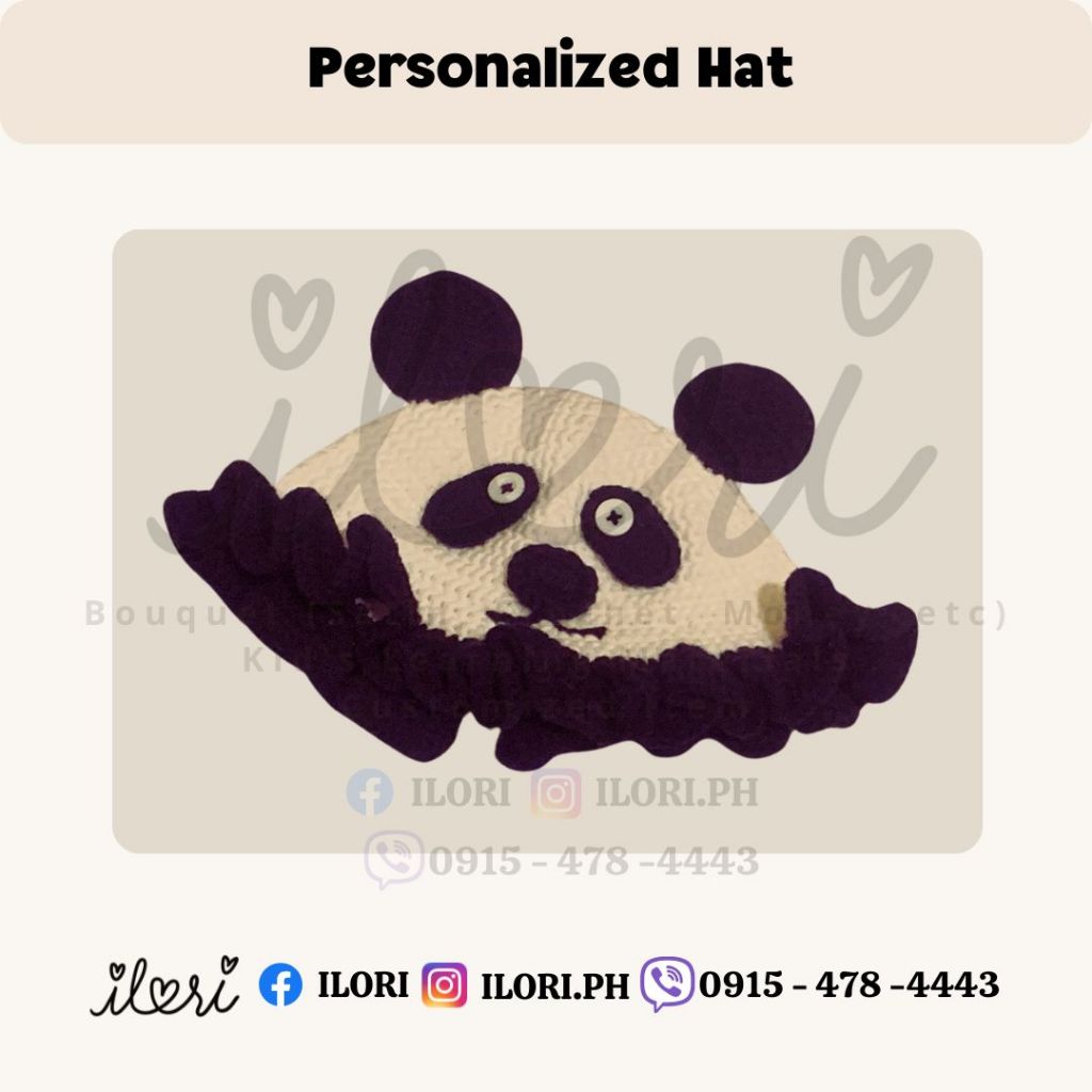 Ilori's Personalized Panda Hat (inspired by Bini Maloi) | Shopee ...