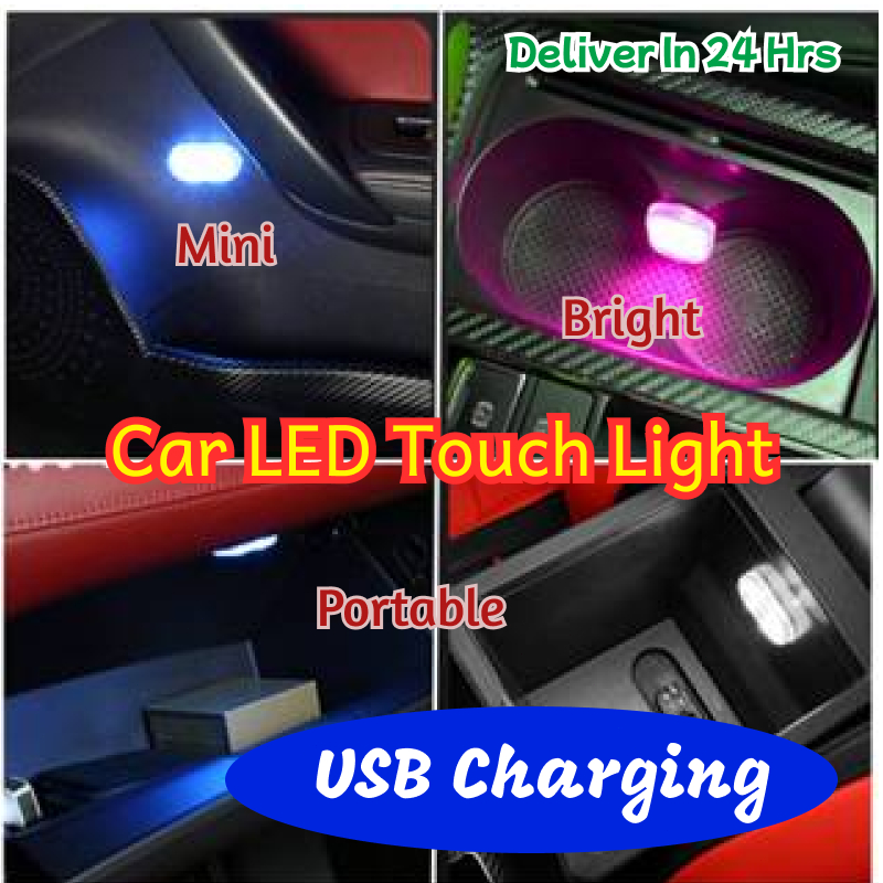 LED Car Mini Touch Light USB Charging Magnetic Brightness Touch-to ...