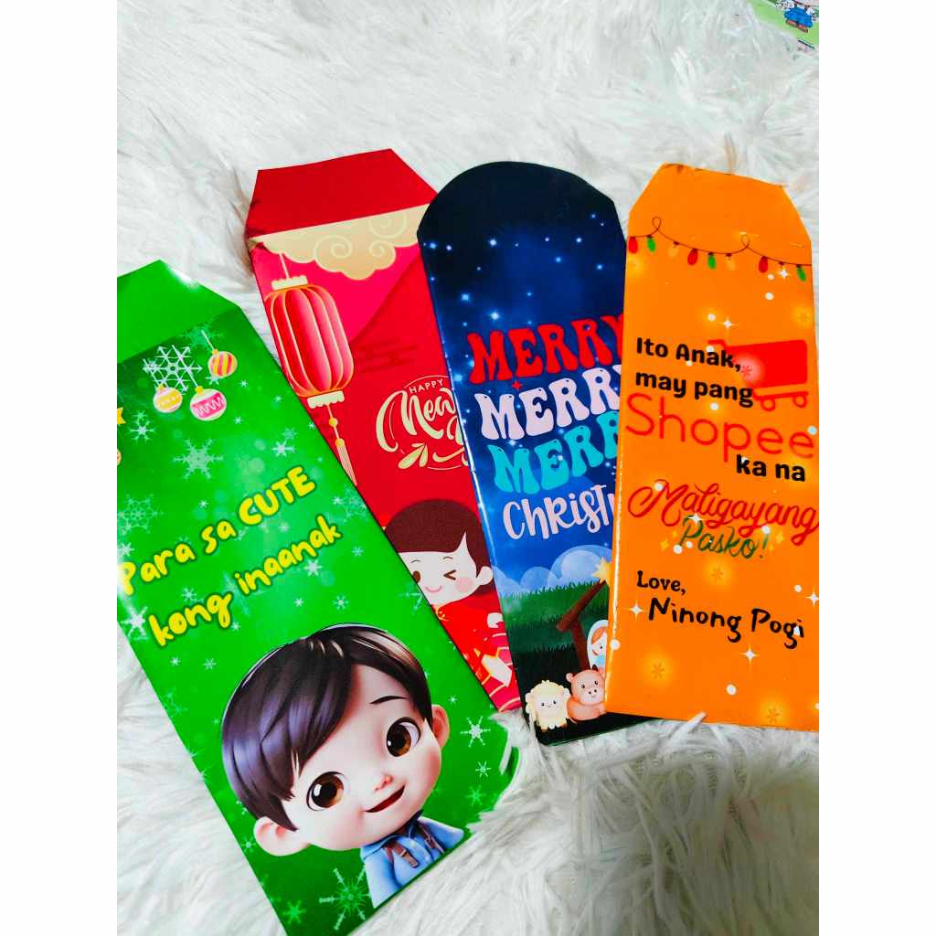 Christmas Long Money Envelope | Ampao | Angpao 5 piece per pack ...