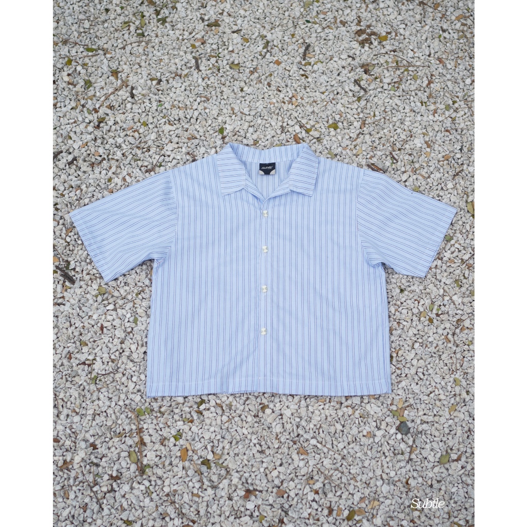 Subtle — Sky Blue Candy Stripes Soft Twill S/S Boxed Polo | Shopee ...