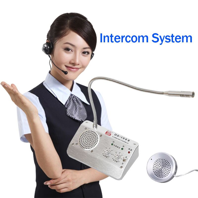 Dual Way Window Counter Intercom System Zero Touch Window Glass ...