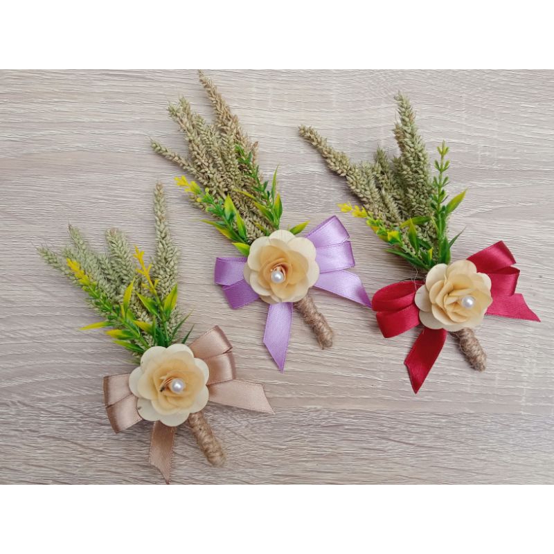 Dried flower chest corsage with pin / Available in all colors | Shopee ...
