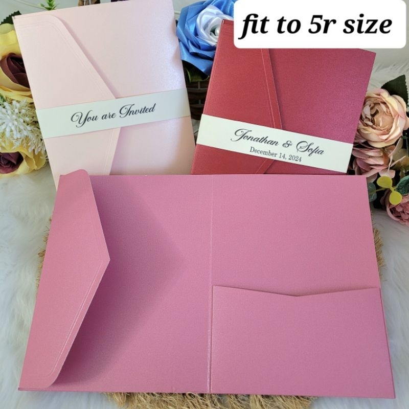 New!5.25x7.1inches D1 Trifold Envelope Design for Wedding/Debut/Any ...