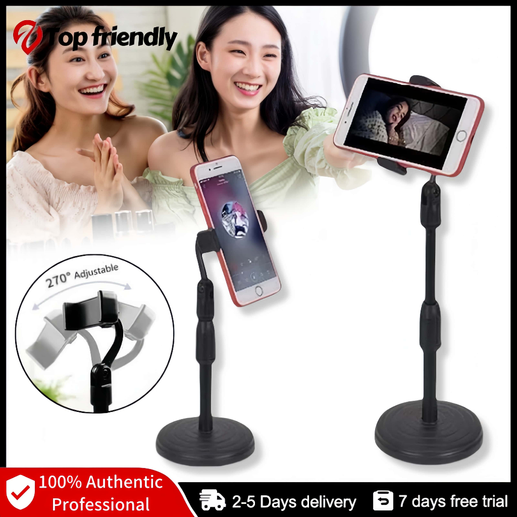 2in1 Adjustable Live Streaming Phone Holder Stand Rotating Stand ...