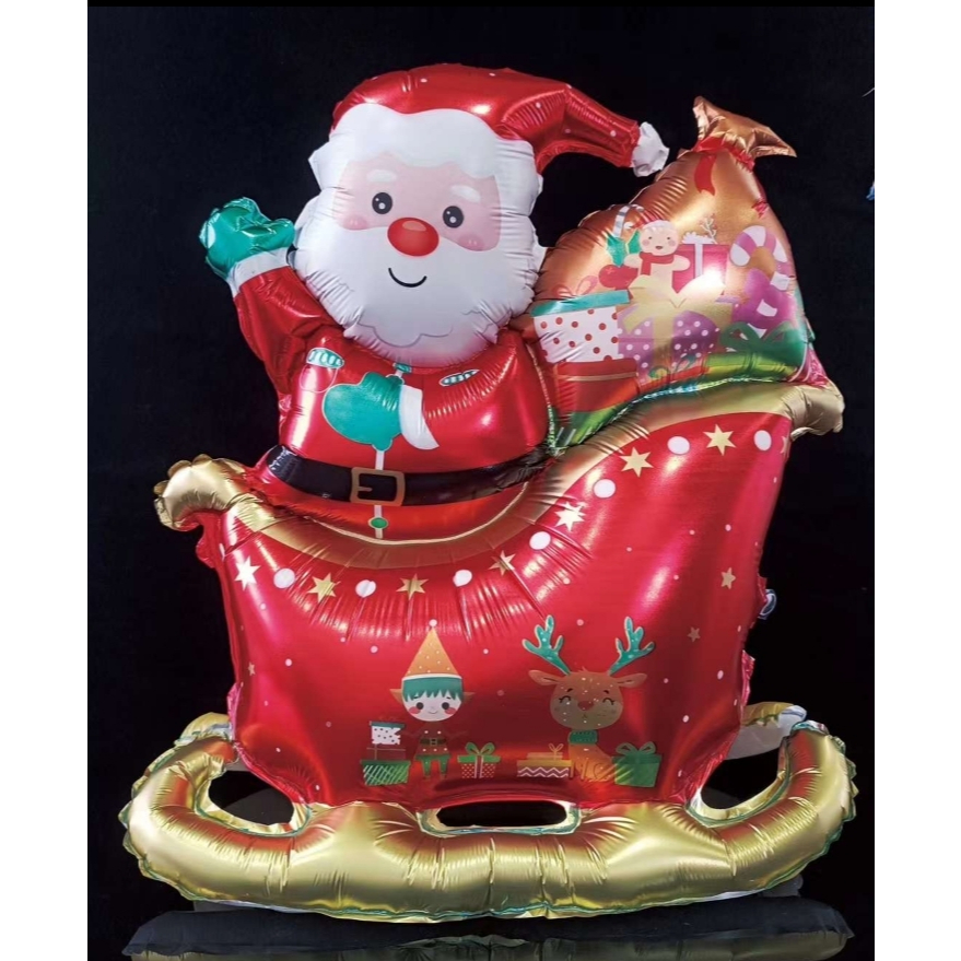 4D Santa claus sit sleigh 23 inches Merry Christmas theme party ...
