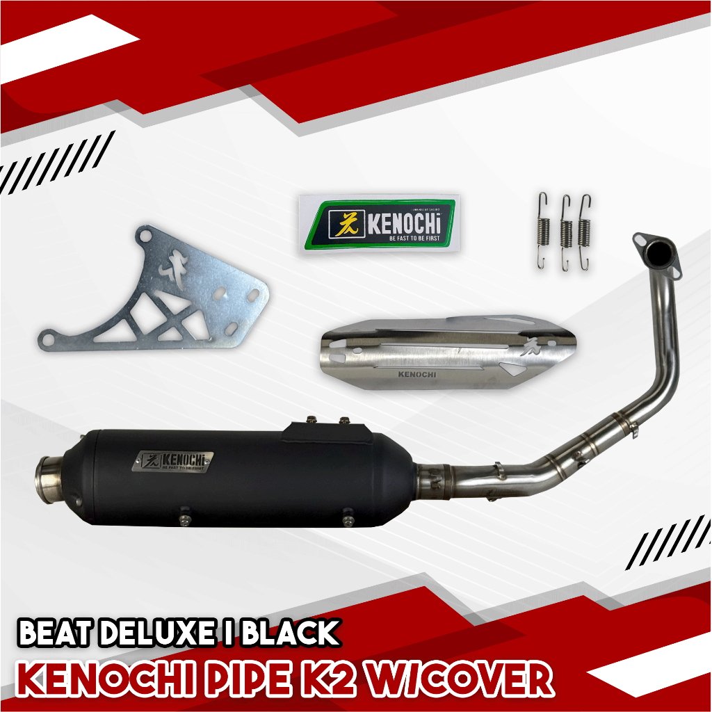 KENOCHI PIPE K2 V2 BLACK WITH COVER FOR MIO/M3/CLICK/VARIO/NMAX/BEAT ...