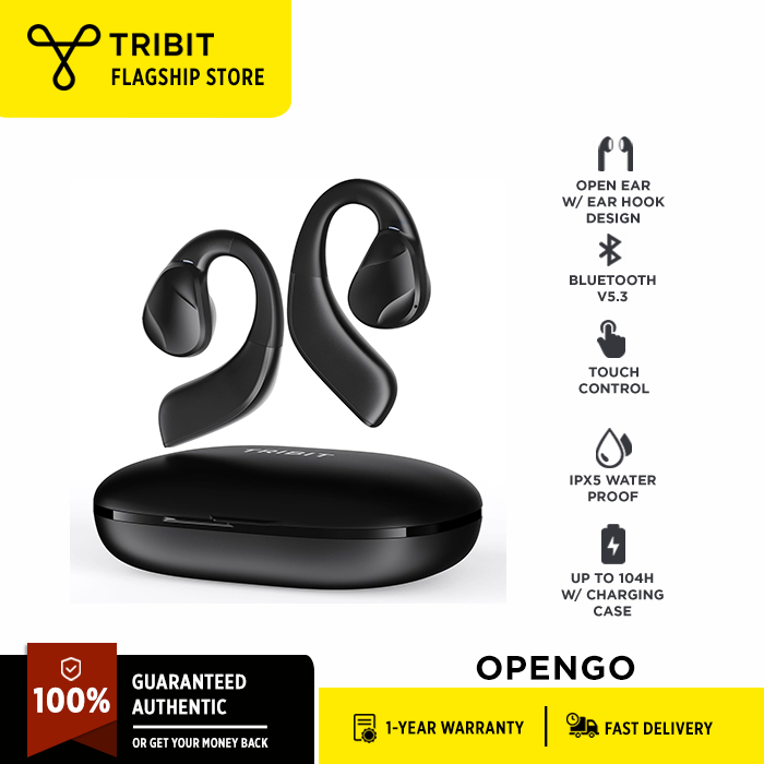 Tribit Open-Ear Headphones OpenGo, Wireless Earbuds with Bluetooth 5.3 ...
