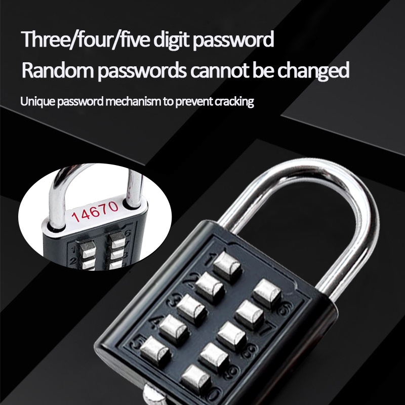 Black Digital Padlock/Combination Padlock/Number Lock Small Suitcase ...