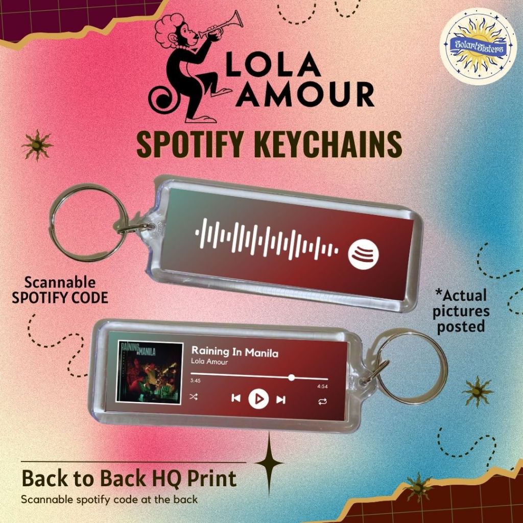 Lola Amour OPM Spotify Inspired Acrylic Keychains Scannable code merch ...