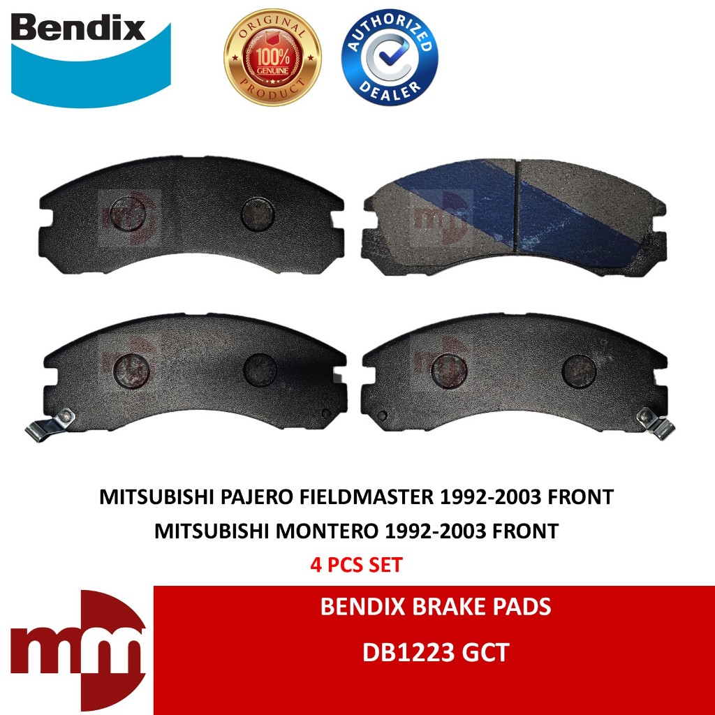 BENDIX GCT BRAKE PADS for MITSUBISHI PAJERO FIELDMASTER 1992-2003 / MONTERO 1992-2003 FRONT ...