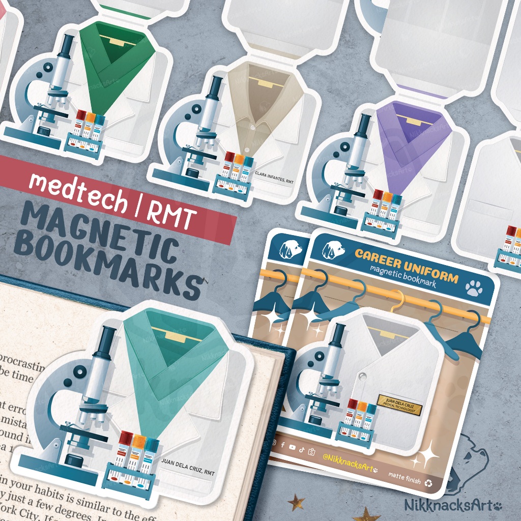 RMT Medtech Career Uniform Magnetic Bookmark - Medical Profession ...