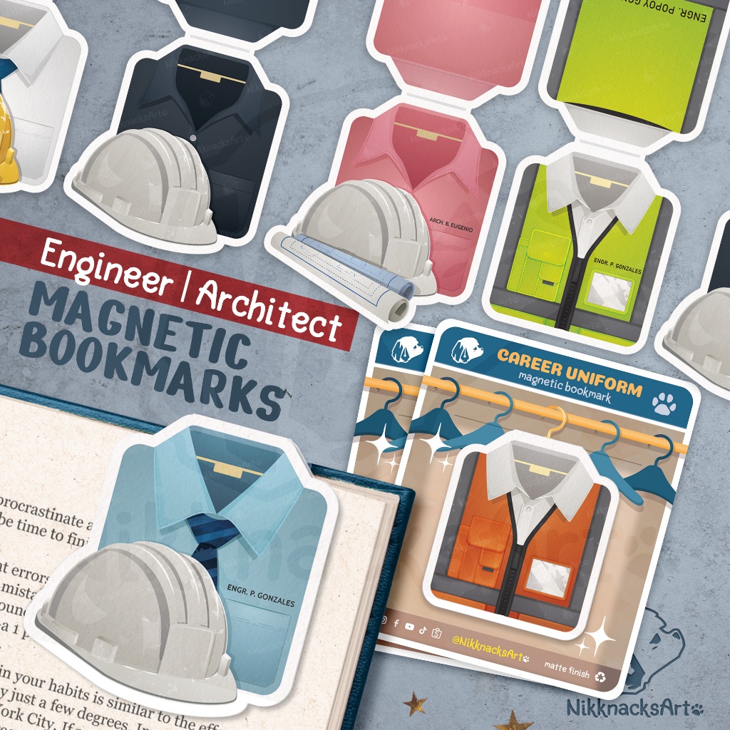Engineer Architect Career Uniform Magnetic Bookmark - Profession ...
