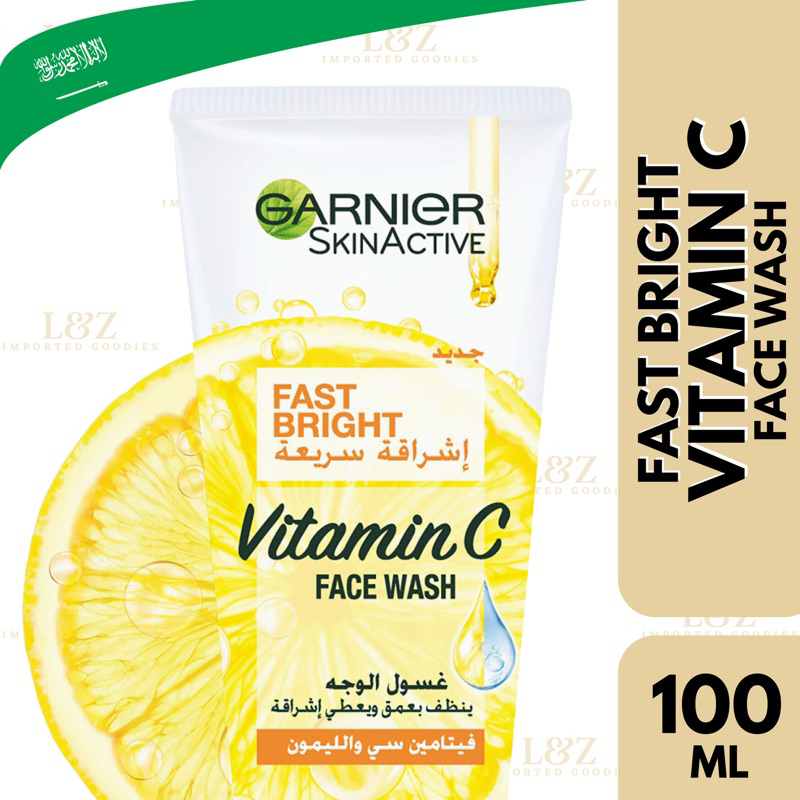 Garnier Skin Active Fast Bright Vitamin C Face Wash With Pure Lemon ...