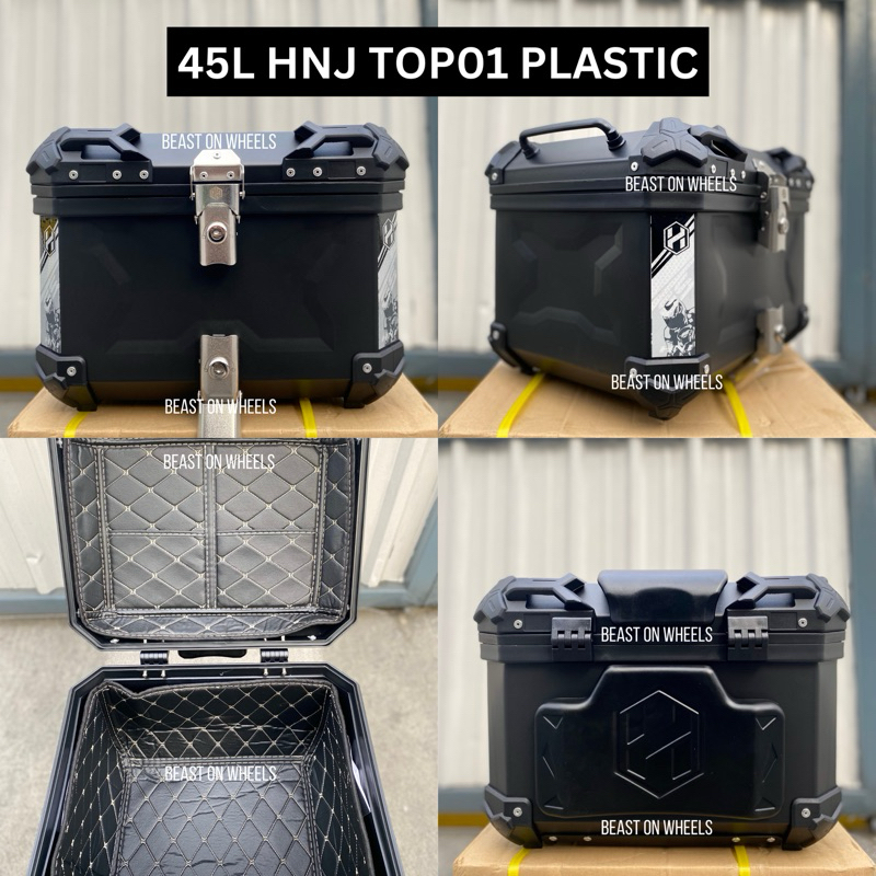HNJ 45L Plastic Top Box Dual Lock Metal Baseplate TOP01 TOP01 HARD ...