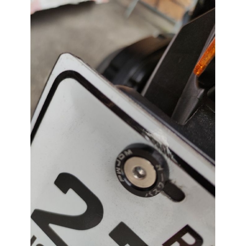 FULL STAINLESS SET motorbike, scooter license plate 25mm long bolts ...