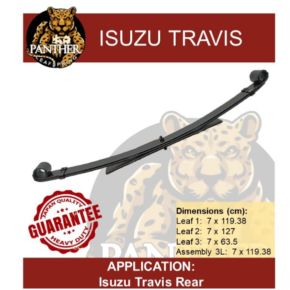 Molye / Leaf Spring for Isuzu Travis Rear (MATIBAY) | Shopee Philippines