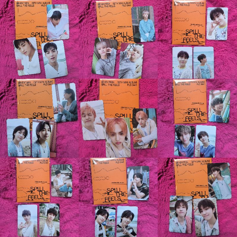 (MEMBER SET) Seventeen Spill The Feels Weverse Version Official Photocards with Complete ...