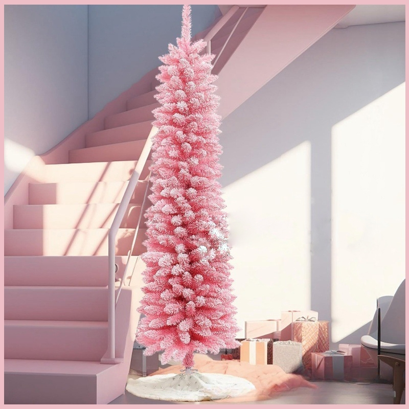 Pink Christmas tree Metal Stand Christmas Tree PVC green christmas tree ...