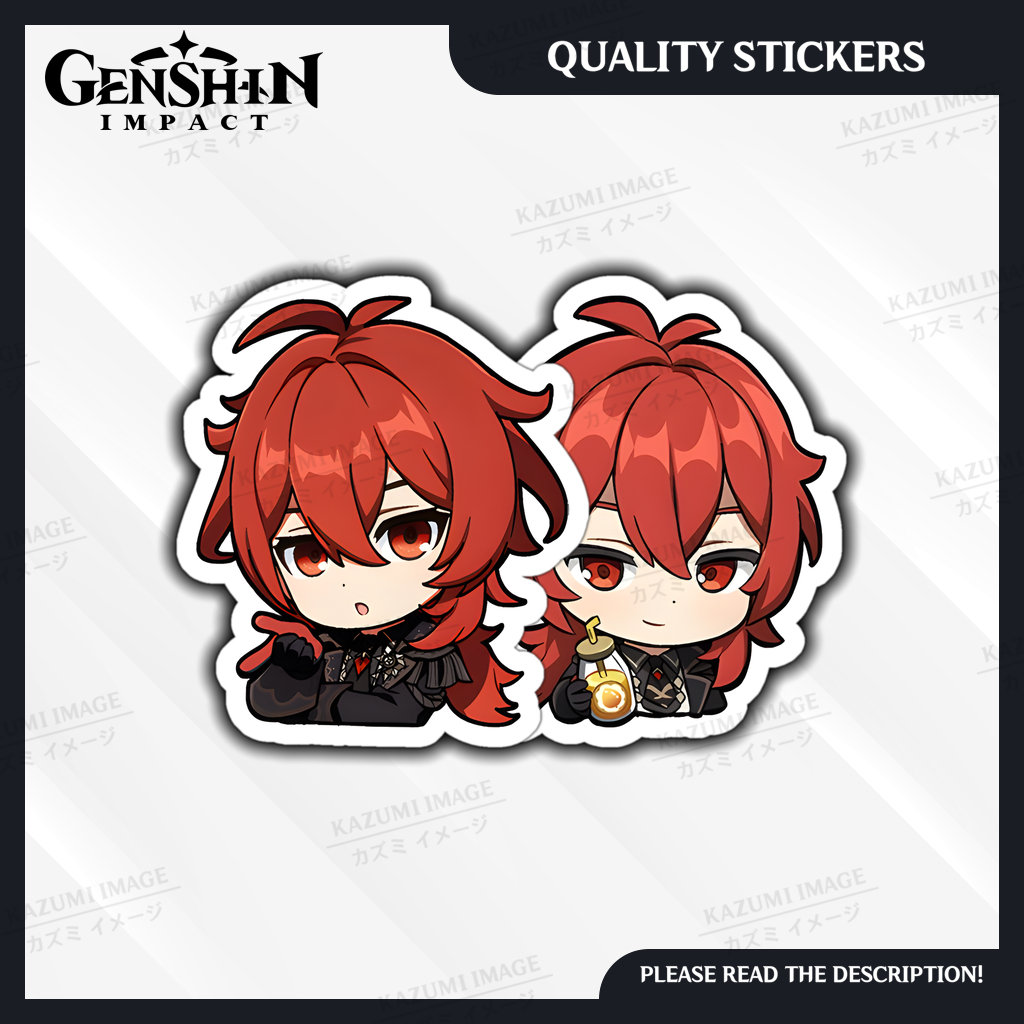 Diluc - Genshin Impact Emoji Stickers | Shopee Philippines