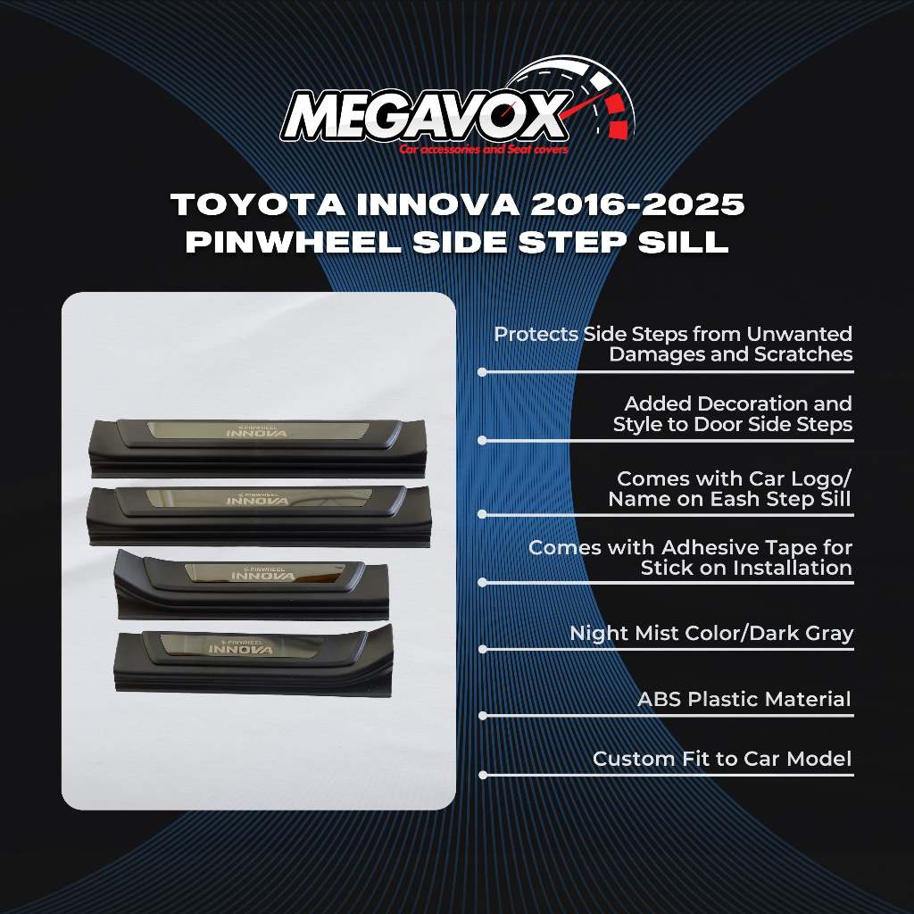Toyota Innova 2016-2025 Pinwheel Side Step Sill | Shopee Philippines
