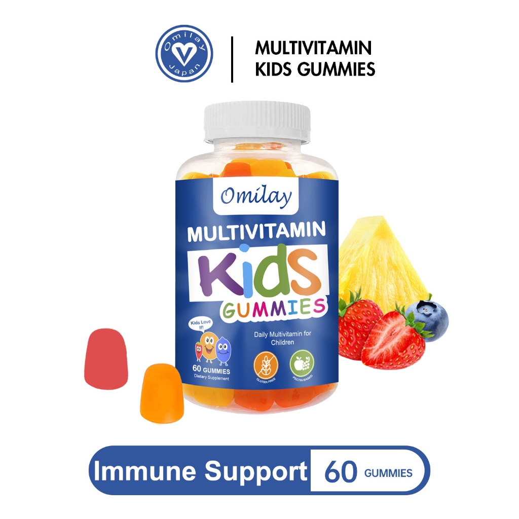 Omilay Kids Multivitamin Kids Gummies Supplement Immunity Natural Vegan ...