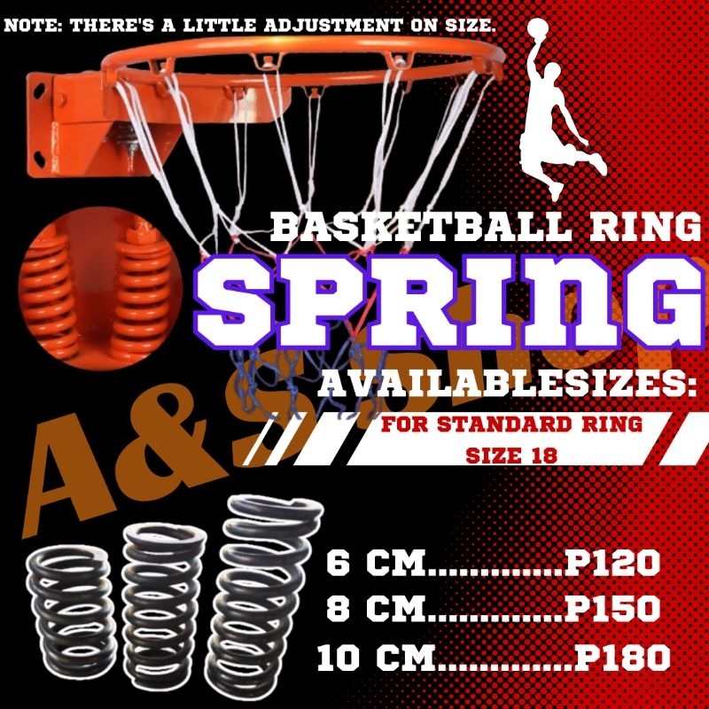 HEAVY DUTY BASKETBALL RING SPRING STANDARD SIZE 18 (1piece) adjusted ...