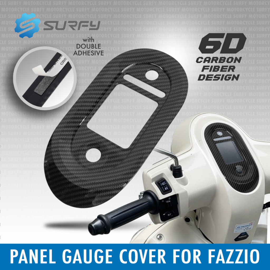 YAMAHA Mio Fazzio 125 Panel Gauge Cover Protector Garnish Carbon Fiber ...