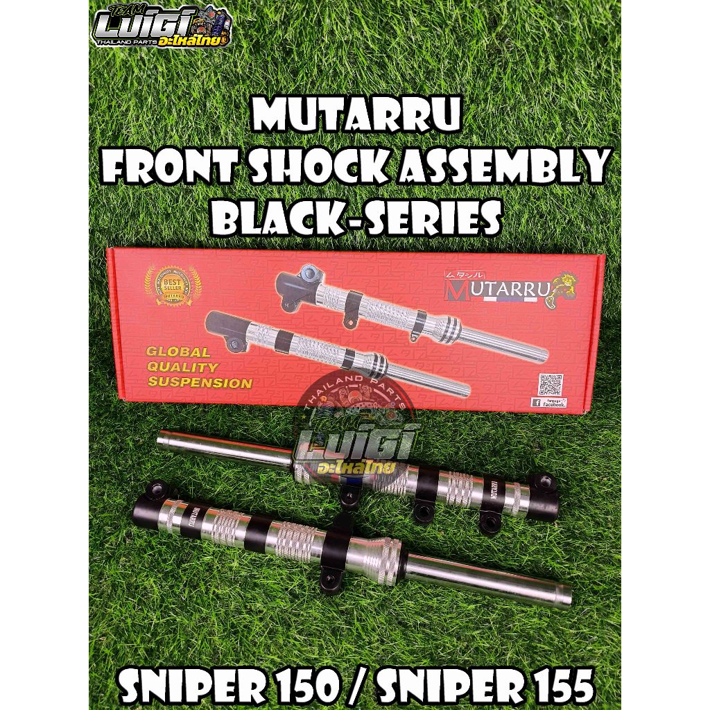 MUTARRU FRONT SHOCK ASSEMBLY YAMAHA SNIPER 150 / SNIPER 155 BLACK-SERIES HEAVY DUTY MADE IN ...