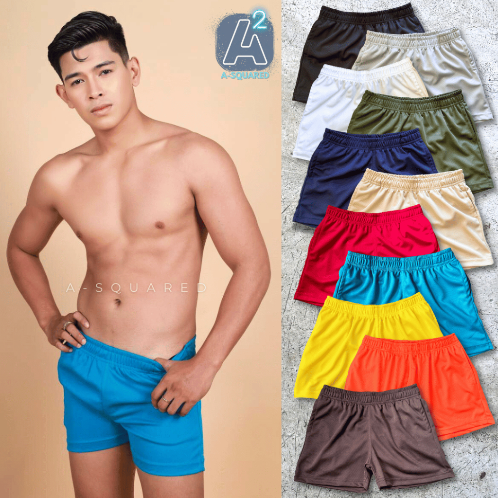 A-Squared Drifit Mini Shorts Boxers with Pockets Casual Gym Jersey Sexy ...