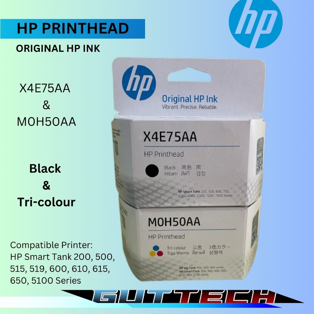 HP Printhead X4E75AA Black | M0H50AA Tri-Colour For HP Smart Tank and ...