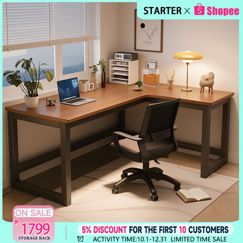 STARTER Corner Computer Table L-Shaped Computer Table Right Corner ...