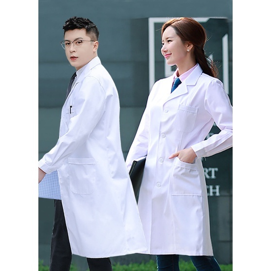Lab Coat Doctor Coat White Coat laboratory gown lab gown | Shopee ...