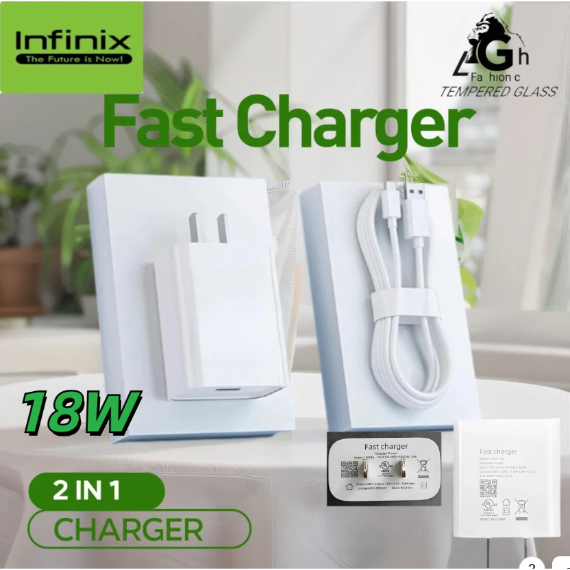 Infinix 18W Charger Fast Charging Power Adapter with Micro Usb Cable ...
