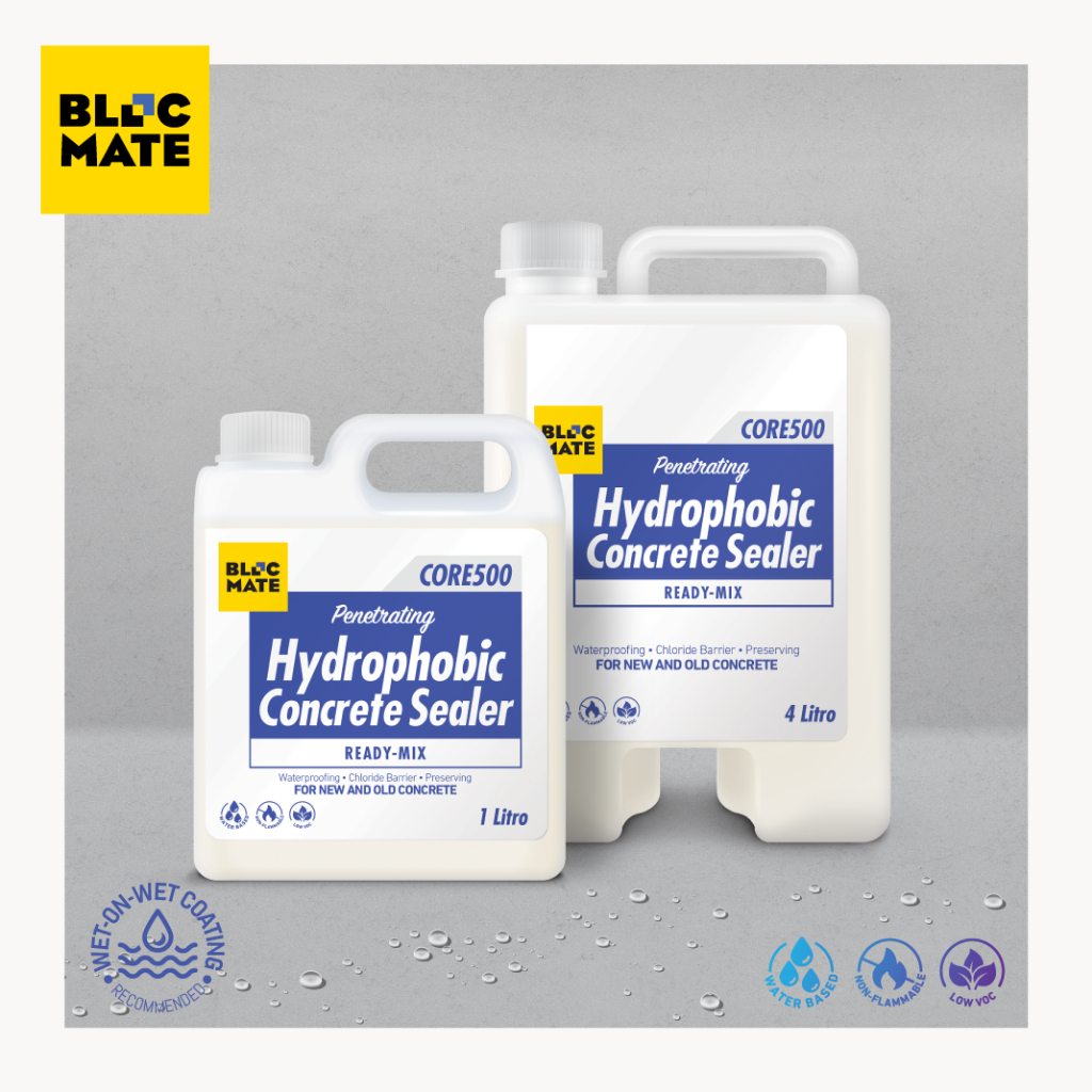 Blocmate CORE 500 Penetrating Hydrophobic Concrete Sealer (Ready-Mix ...