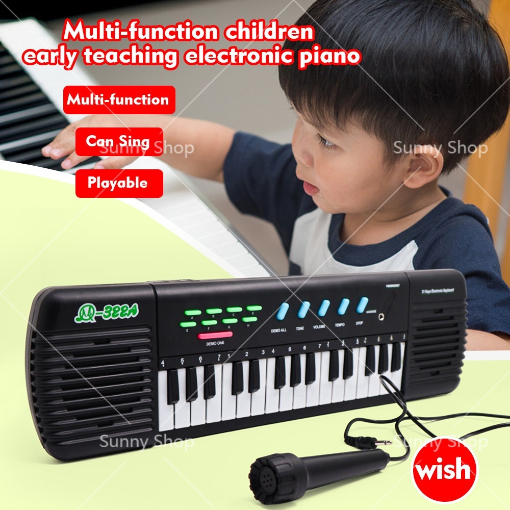 Children’s Electronic Piano with Microphone Keys Imitation Piano Keys ...
