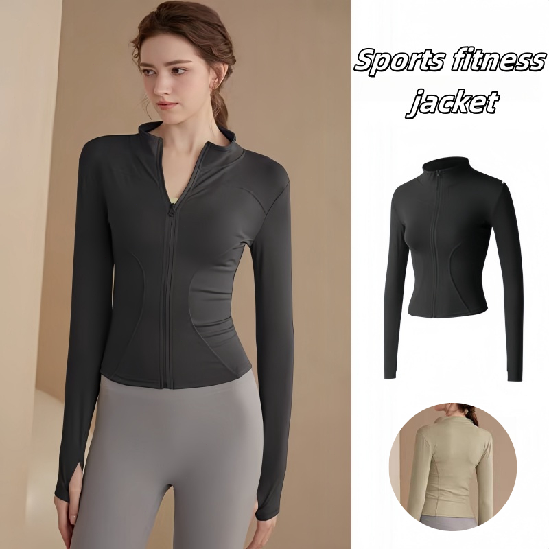 Yoga TOP Yoga Jacket Sports Jacket for Women Gym Workout Clothes Zipper ...