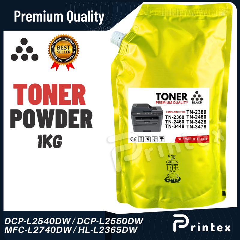 Toner Powder Refill 1kg for brother DCP L2540 L2540dw L2550 etc ...
