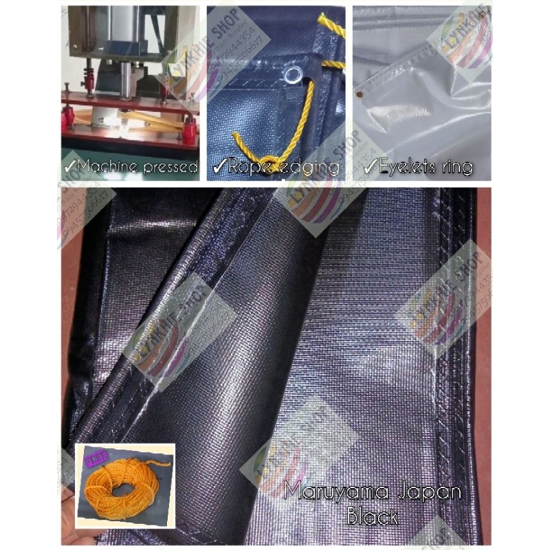 Maruyama Japan Lona/Trapal s400 6x6ft (Pure Black) | Shopee Philippines