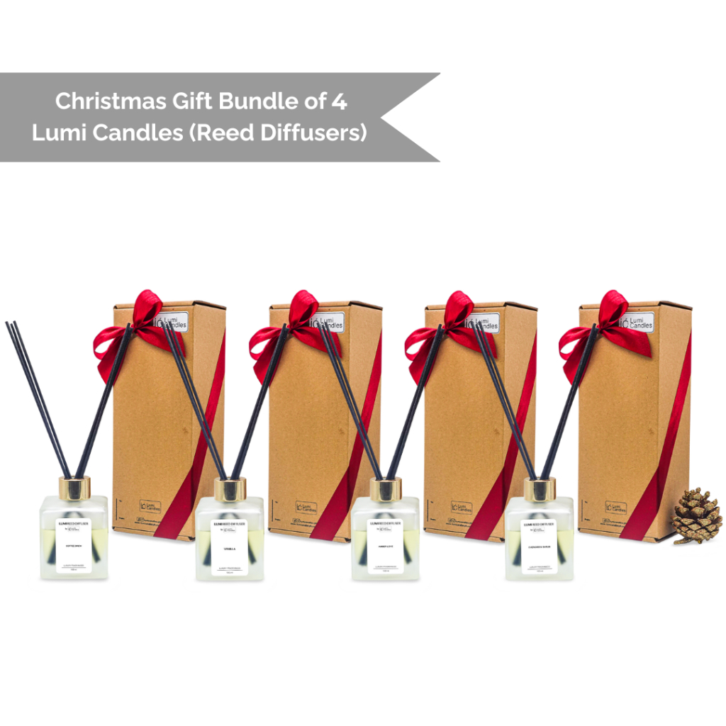 Gift Bundle of 4 - Reed Diffuser in Individual Eco-Box Packaging(4pcs ...