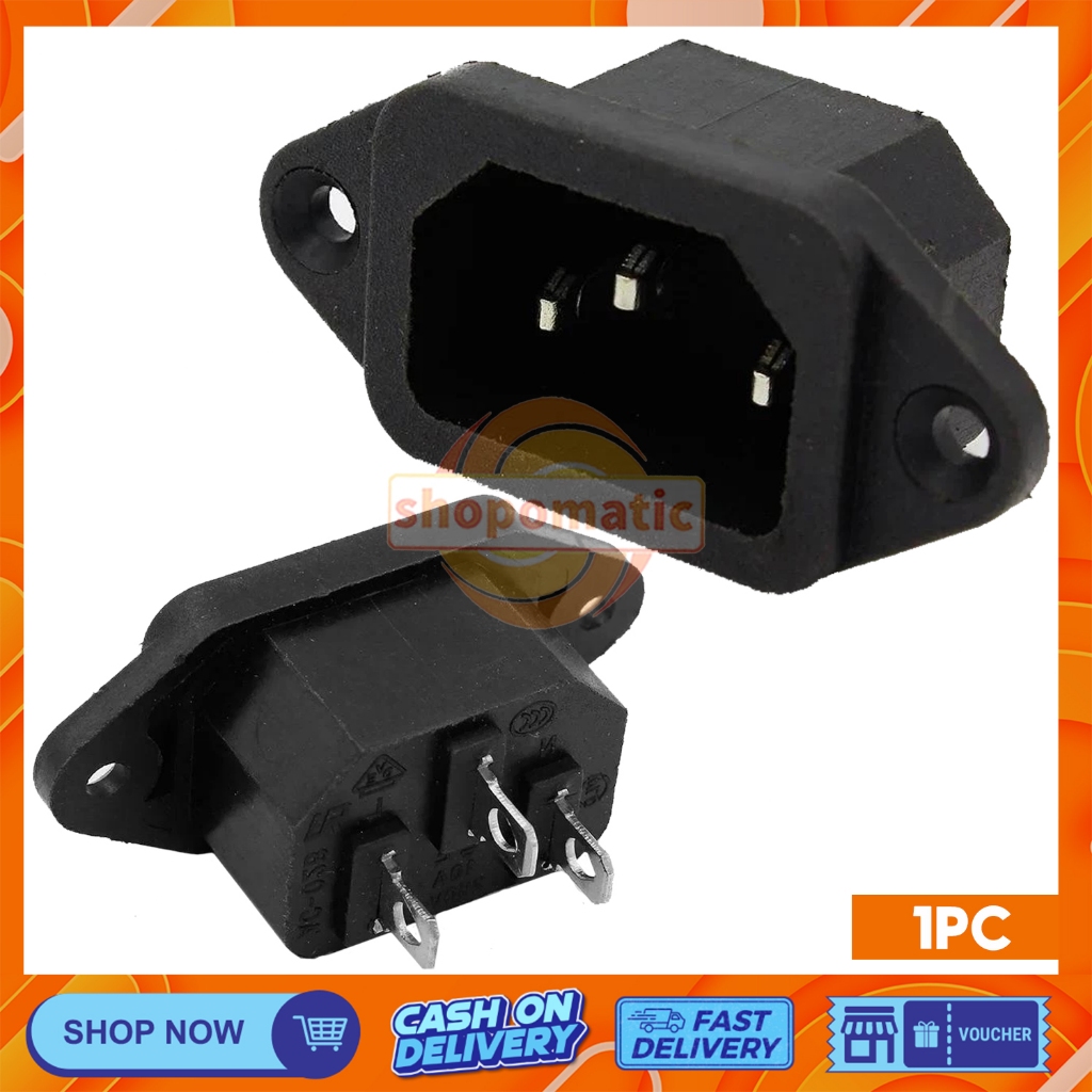 SHOPOMATIC Rice Cooker Socket Replacement AC Power Socket 3 Pins 10A ...