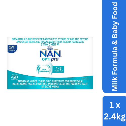 NAN OptiPro Three Milk Supplement For Children 1-3 Years Old 2.4kg | Shopee Philippines