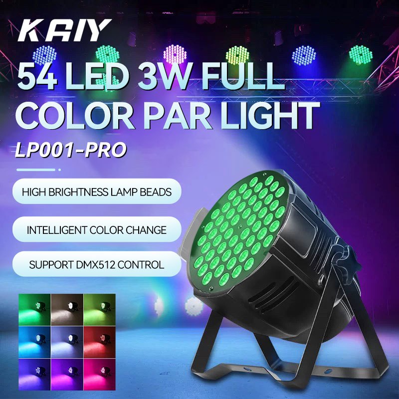 54 LED Stage Light LP001 RGB Flat Panel Light DMX 512 Control Par Light ...